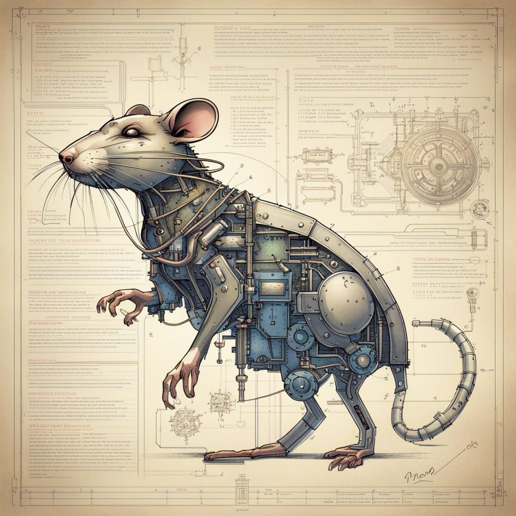 Rat Schematics - AI Generated Artwork - NightCafe Creator