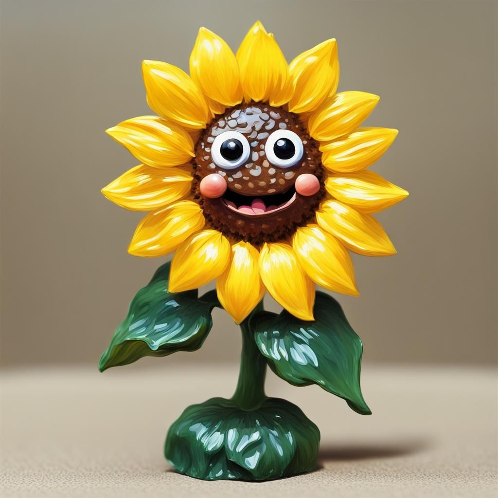 cute chibi sunflower - AI Generated Artwork - NightCafe Creator