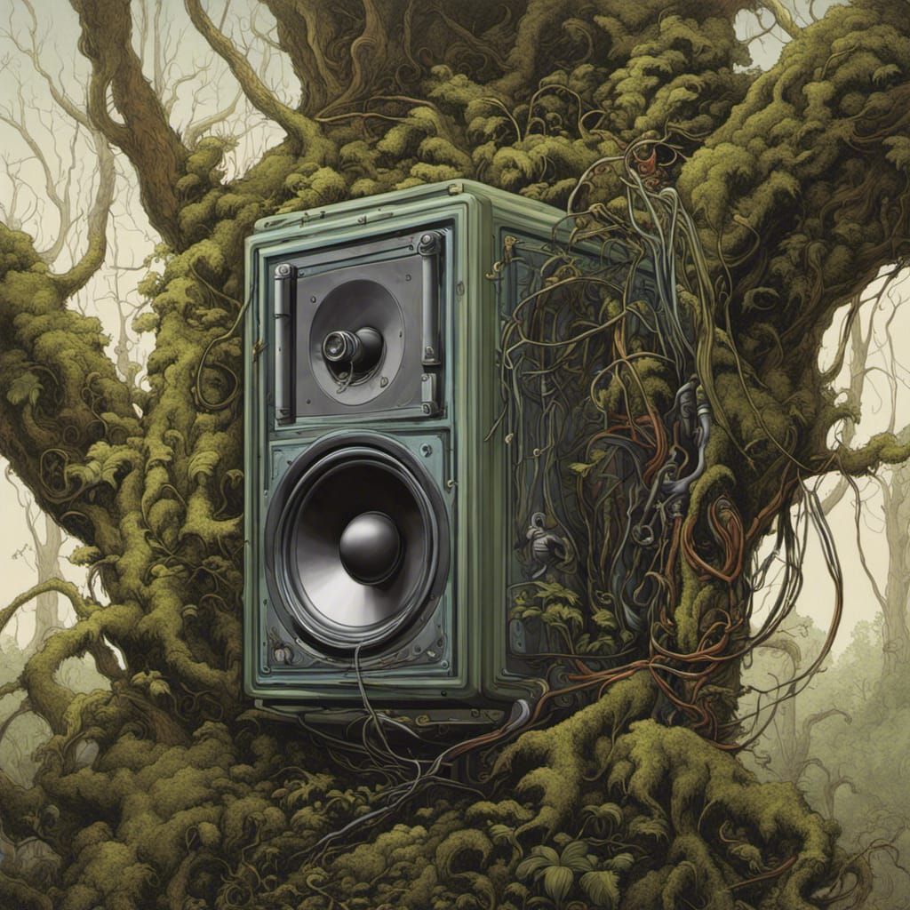 Deserted AP Speaker - AI Generated Artwork - NightCafe Creator