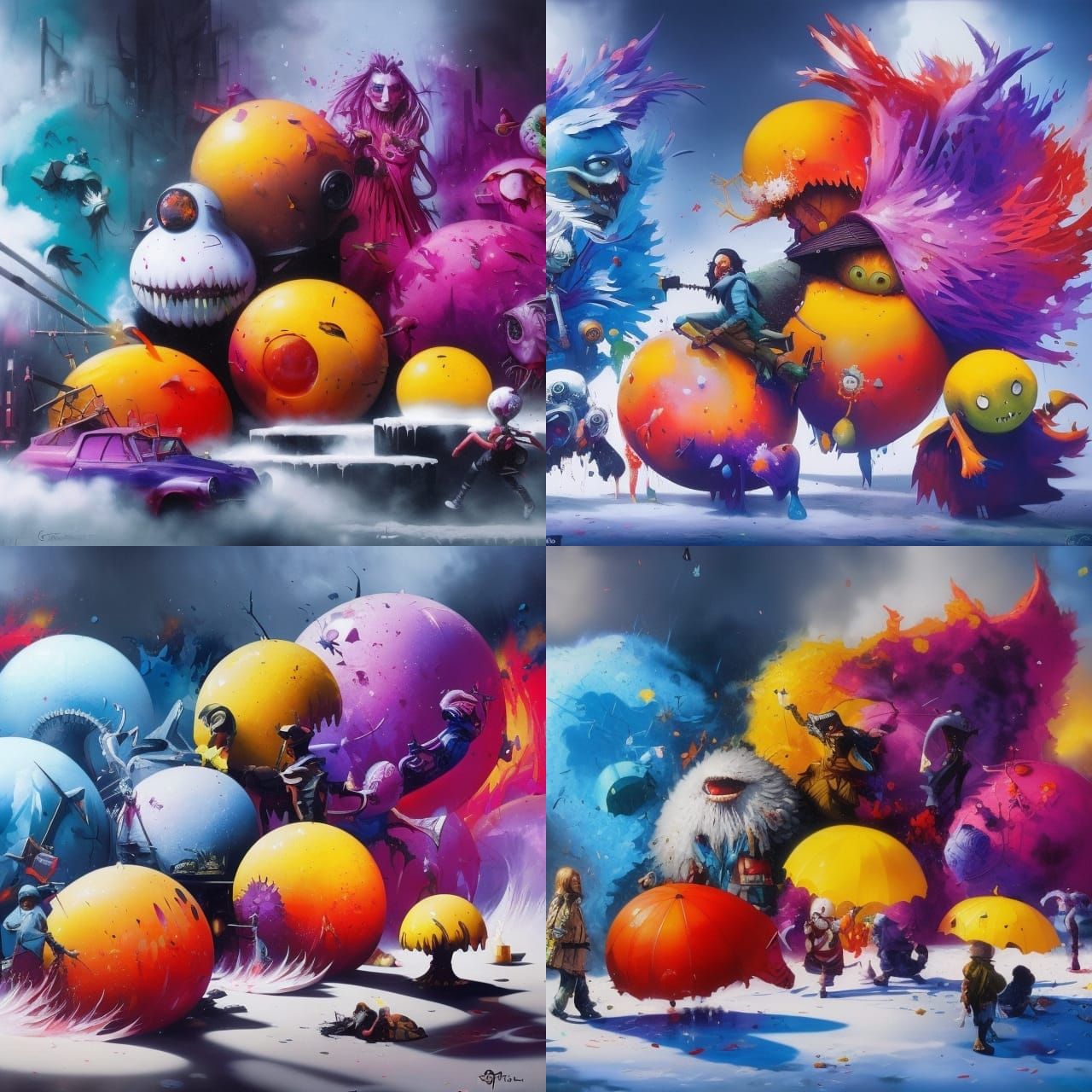 The 4 Seasons By Greg Rutkowski Tim Burton graffiti art, splash art ...