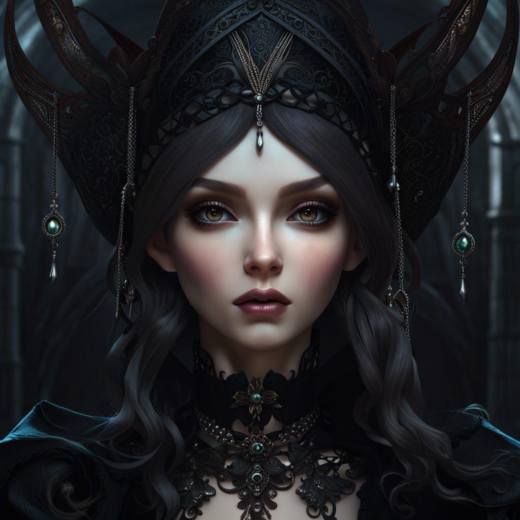 Edith-Anne, dark elf - AI Generated Artwork - NightCafe Creator
