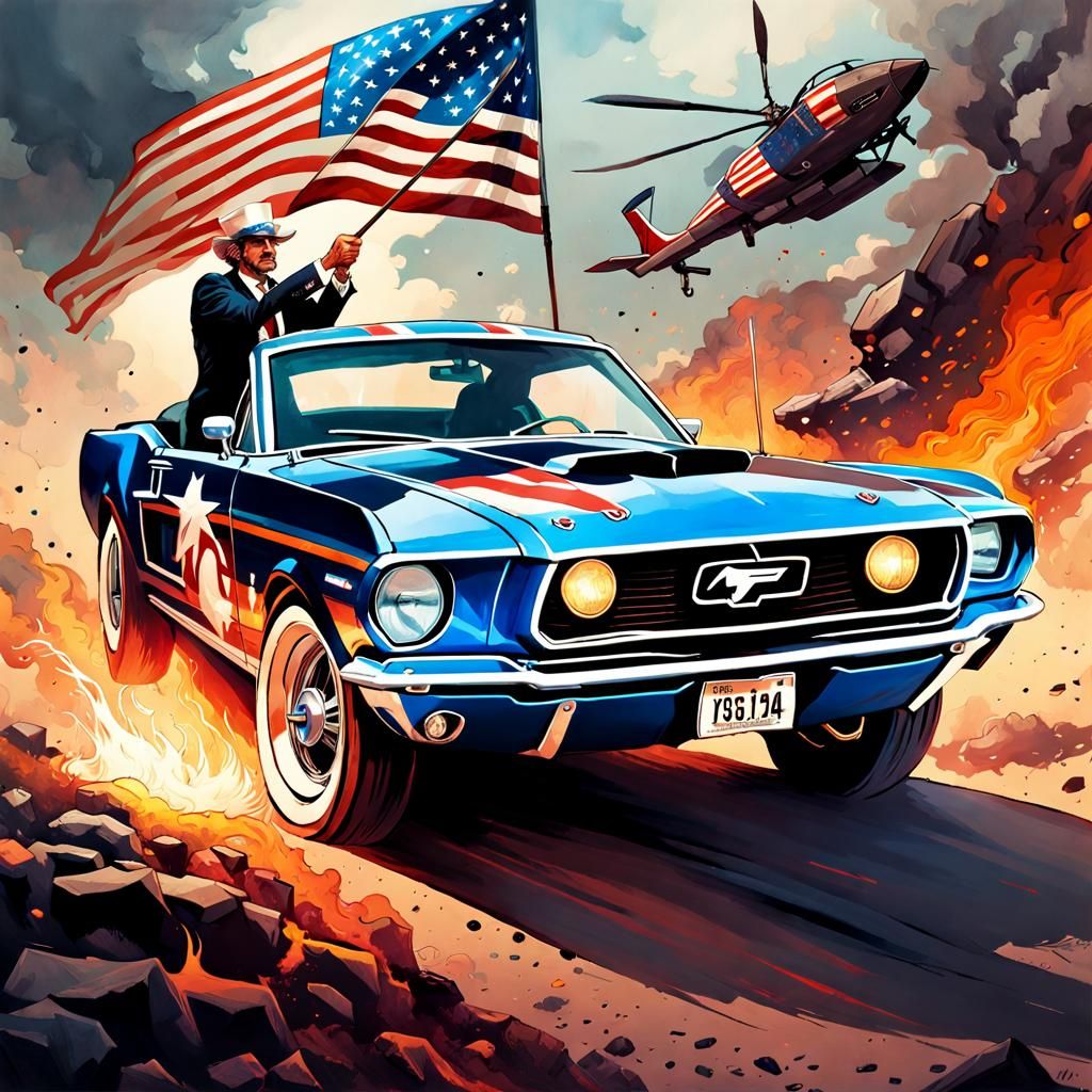 uncle sams road to redemption - AI Generated Artwork - NightCafe Creator