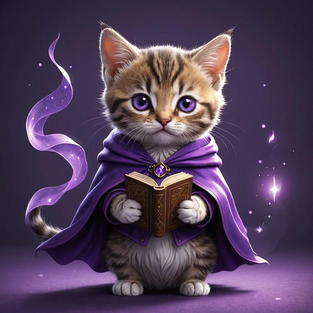 Magic kitten - AI Generated Artwork - NightCafe Creator