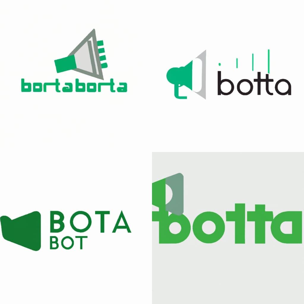 logo, loudspeaker, megaphone, book, written "BROTA", light green ...