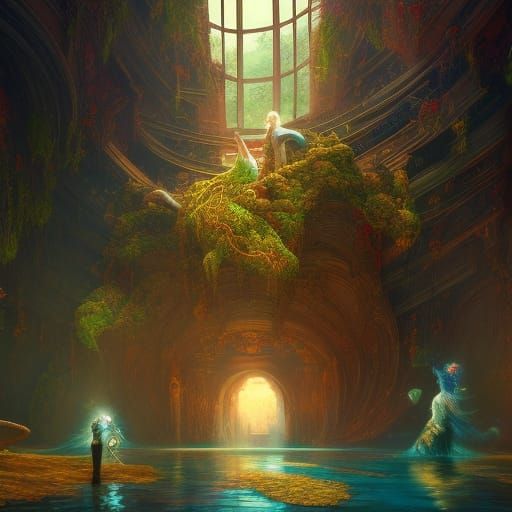 For I have, to fascinate these docile lovers, Pure mirrors that make ...