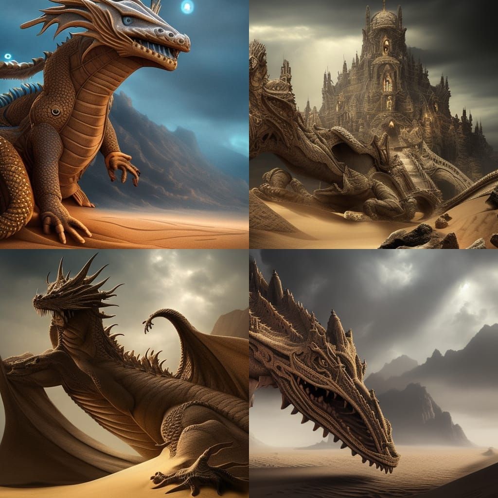 Sand-dragon - AI Generated Artwork - NightCafe Creator