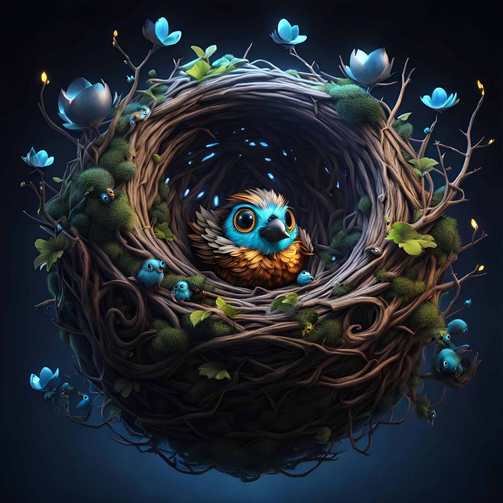 happy little bird - AI Generated Artwork - NightCafe Creator