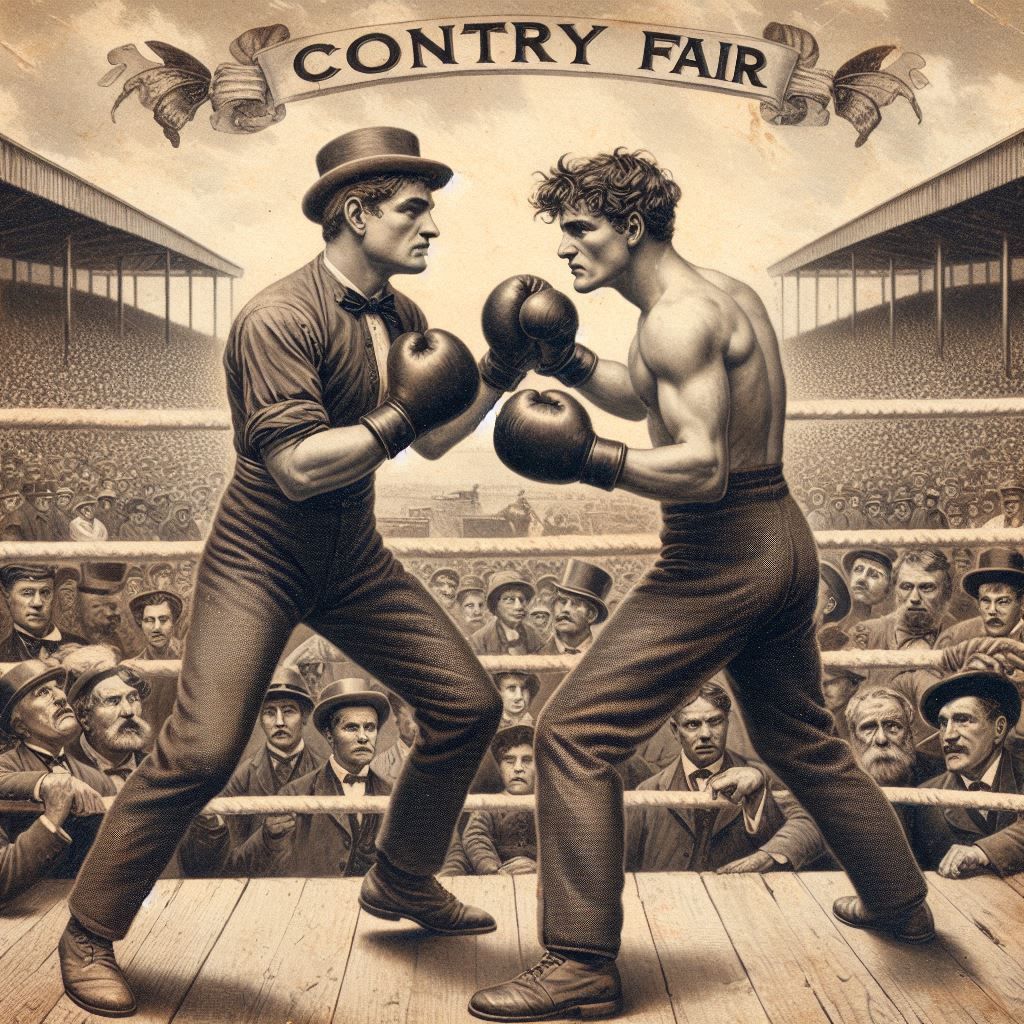 1889 - Outside Boxing Match at the County Fair - AI Generated Artwork ...