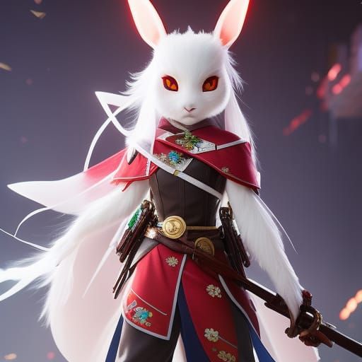 Samurai Bunny Girl - AI Generated Artwork - NightCafe Creator