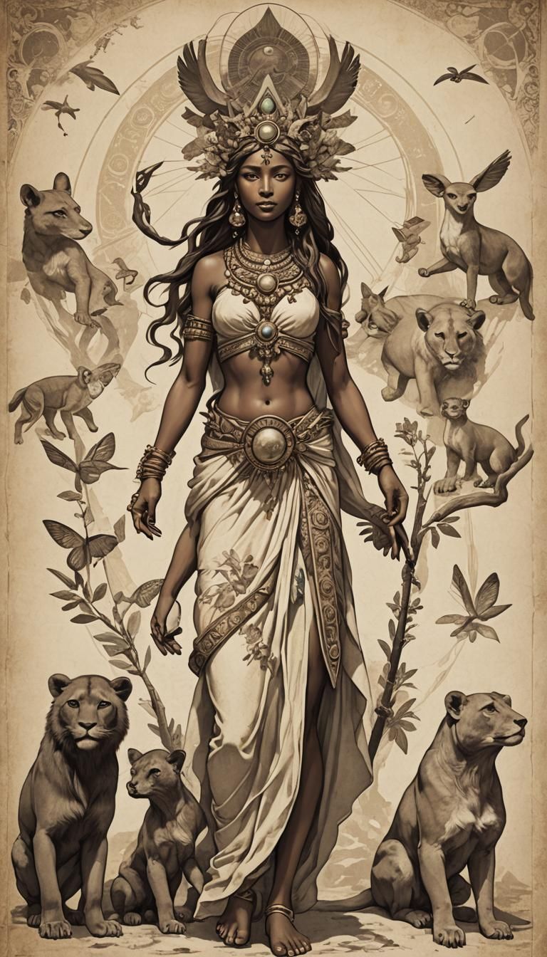 Evolution goddess - AI Generated Artwork - NightCafe Creator