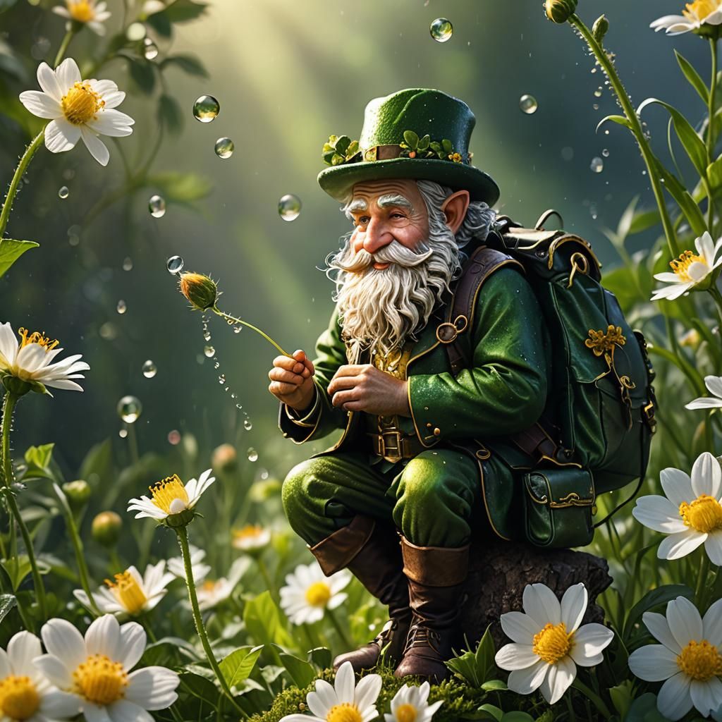 Macro photography / macro photography of a leprechaun collecting pollen ...