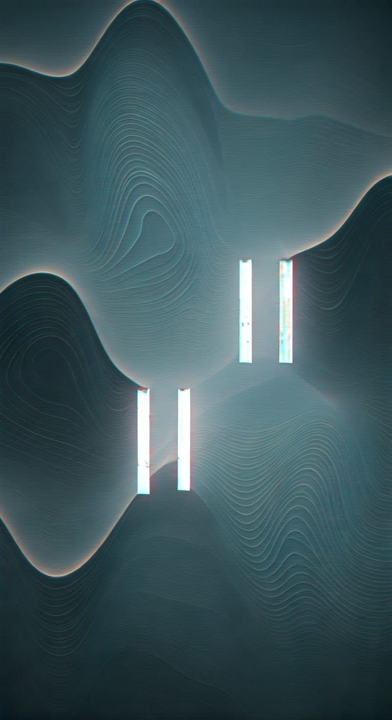 Dreamlike Vortex in Inverted Reality - AI Art