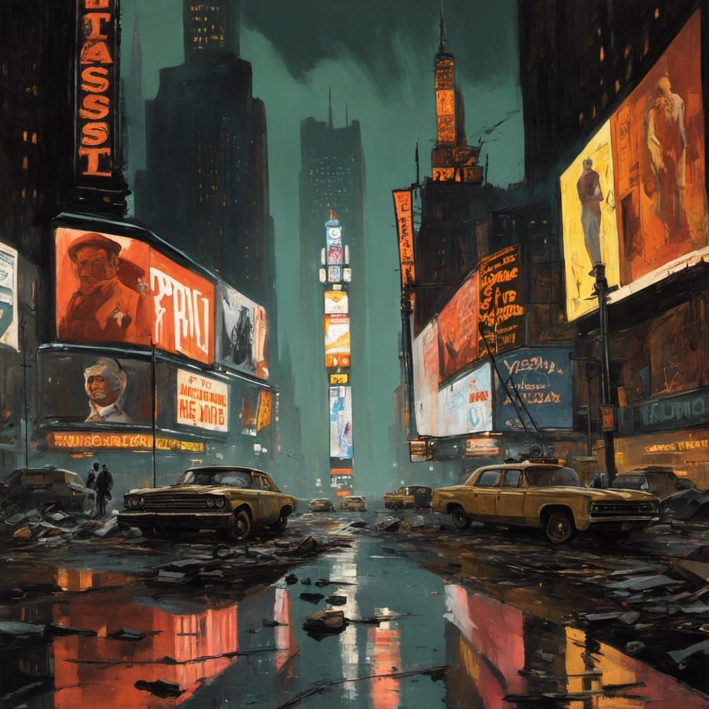 Future Times Square: Only neon remains - AI Generated Artwork ...