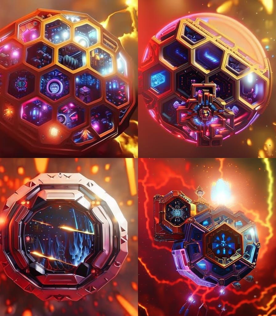 Fractal Gem Reactor Core, hyperdetailed, maximalist, intricate ...