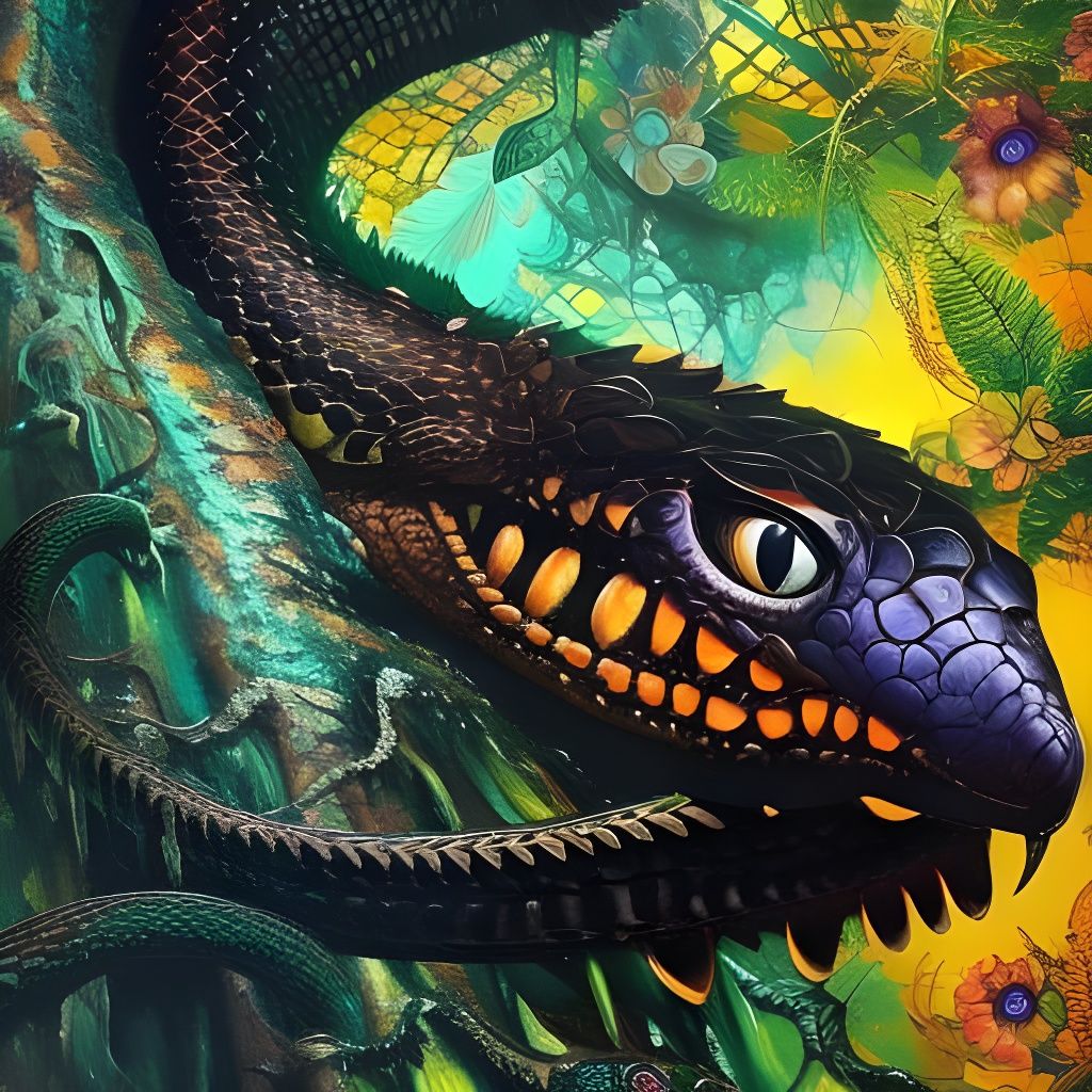 gothic voodoo snake - AI Generated Artwork - NightCafe Creator