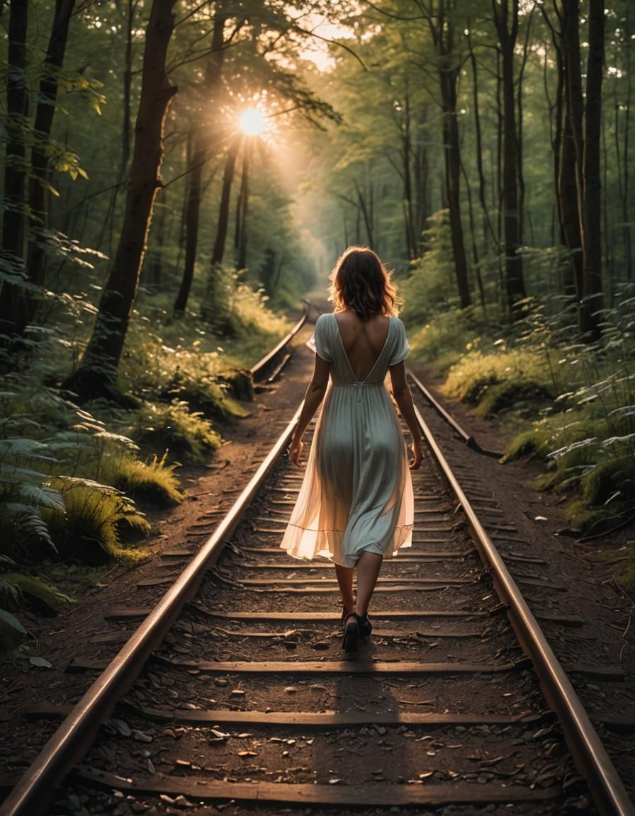 Along the Track - AI Generated Artwork - NightCafe Creator