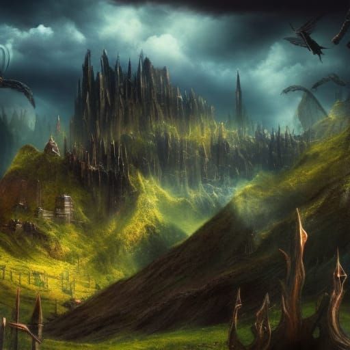 Cinematic fantasy landscape - AI Generated Artwork - NightCafe Creator