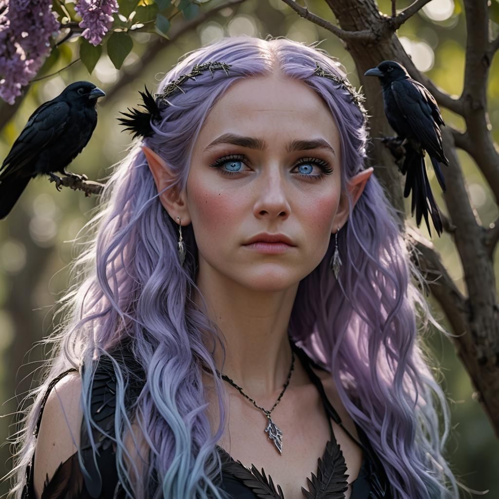 The Elf and the Raven - AI Generated Artwork - NightCafe Creator