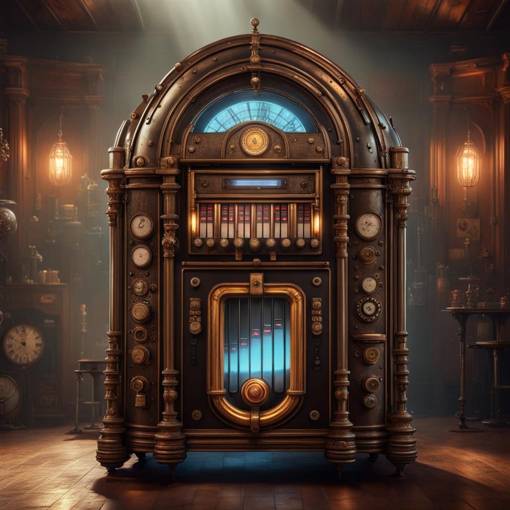 scary steaming steampunk jukebox 2 - AI Generated Artwork - NightCafe ...
