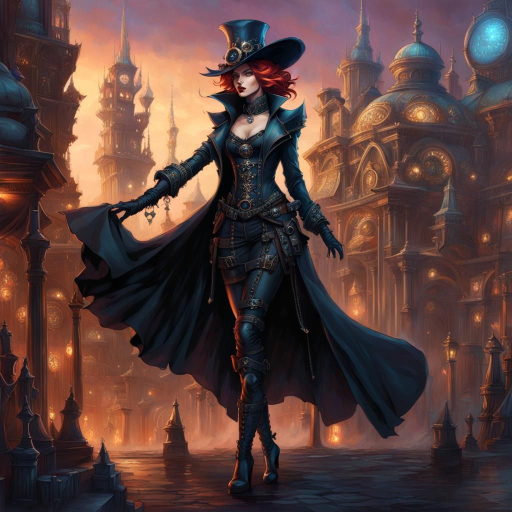 Aetherpunk Witch - AI Generated Artwork - NightCafe Creator