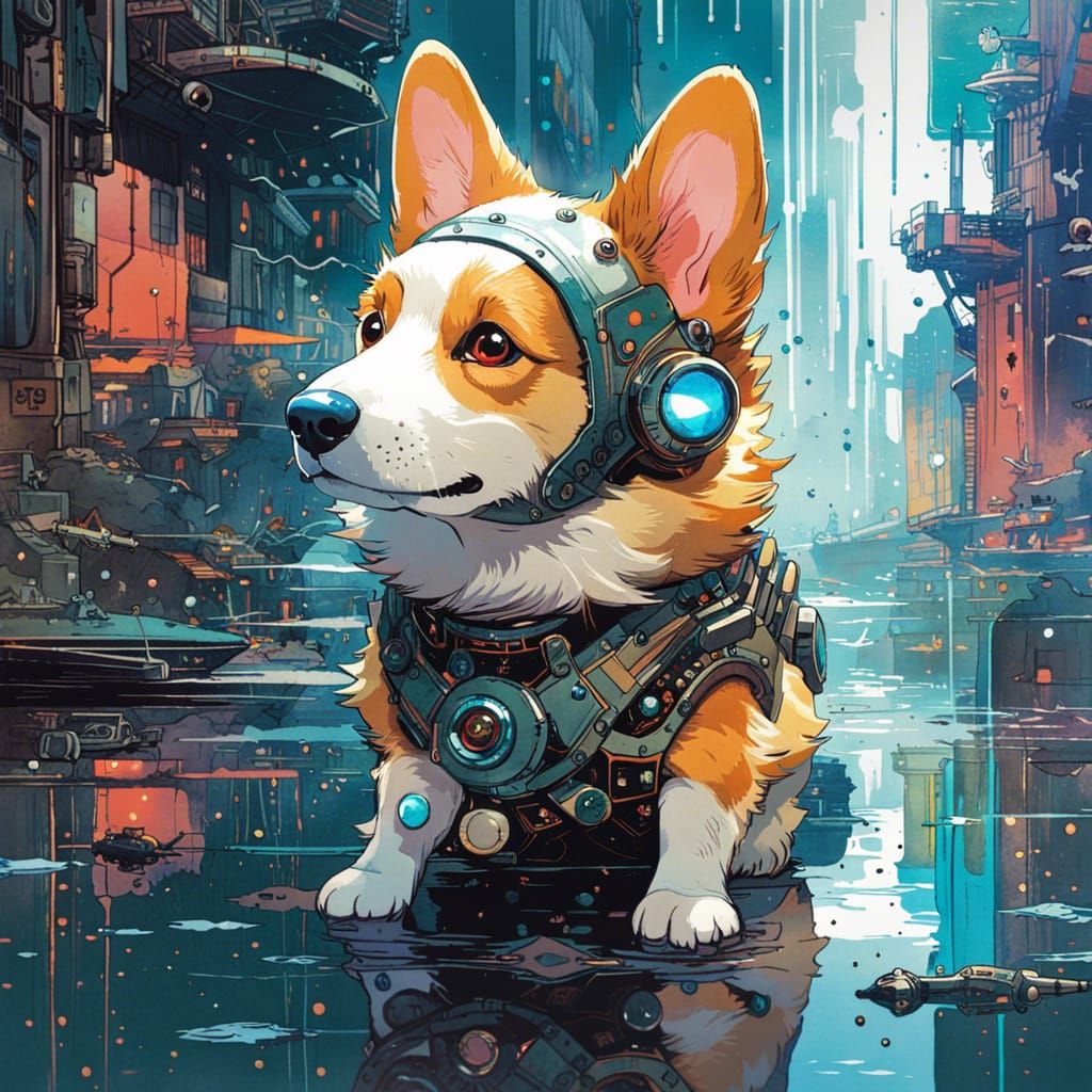 Robo Corgi (More Robot Pet Concepts in Desc) - AI Generated Artwork ...