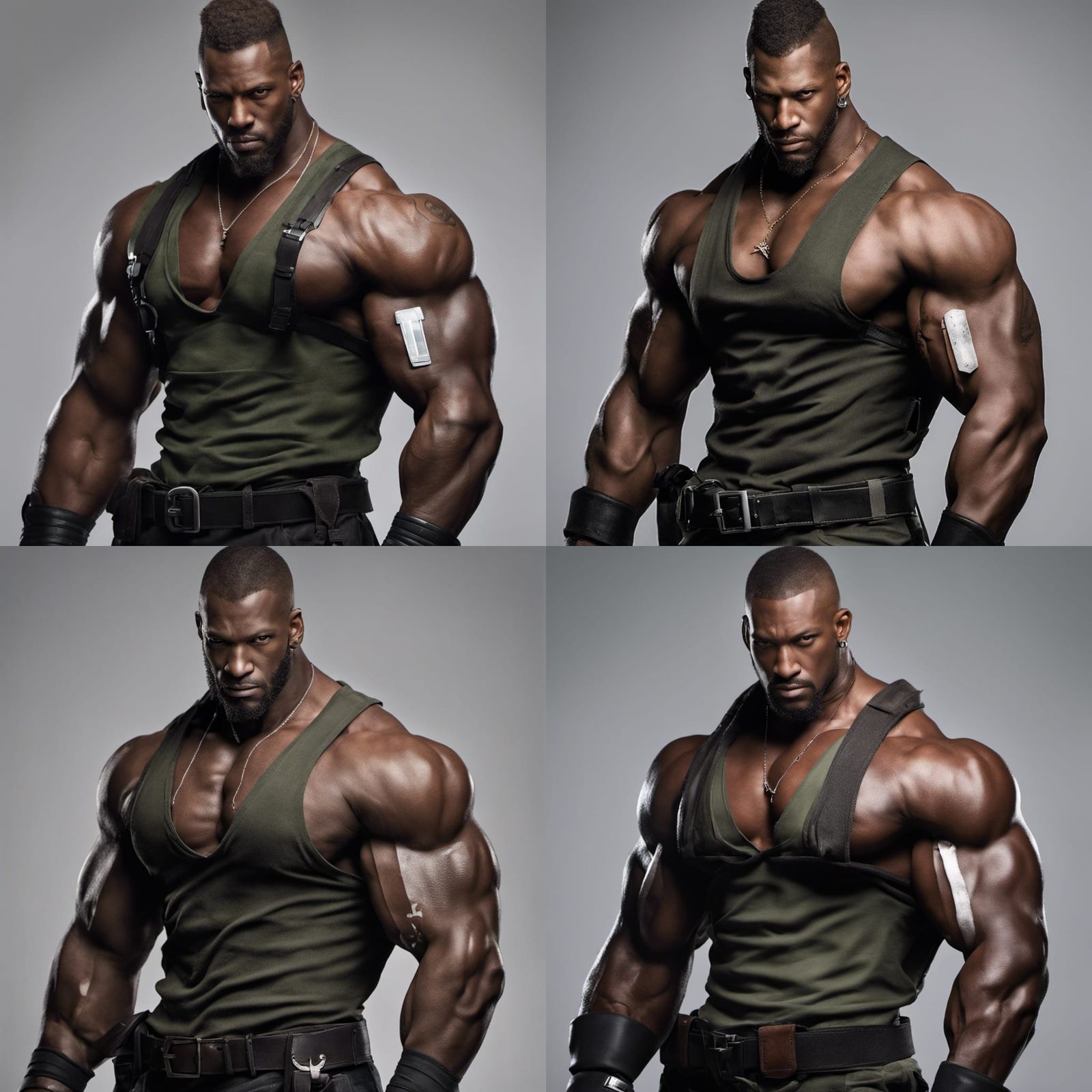 Barret Wallace from Final Fantasy VII - AI Generated Artwork ...