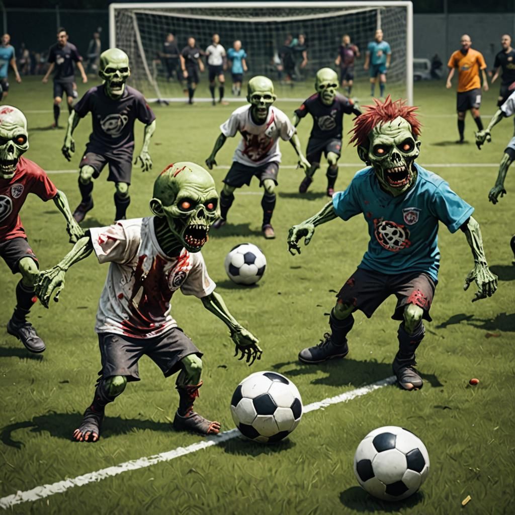 Soccer is a zombies favorite sport - AI Generated Artwork - NightCafe ...