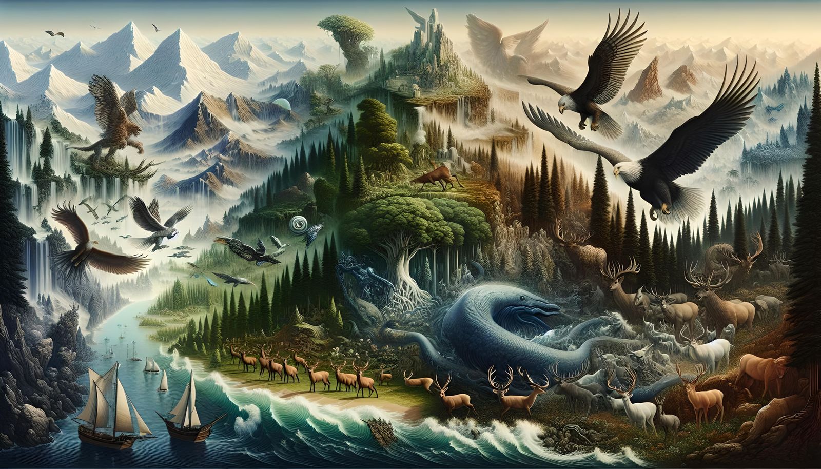 Peace and Harmony in the Land of Myth - AI Generated Artwork ...