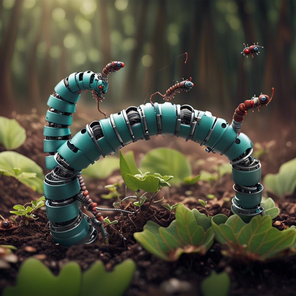 Robotic worms made from recycled parts cleaning the earth - AI ...