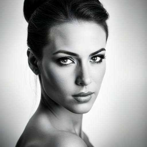 A stunningly attractive feminine woman , well dressed,pretty eyes ...