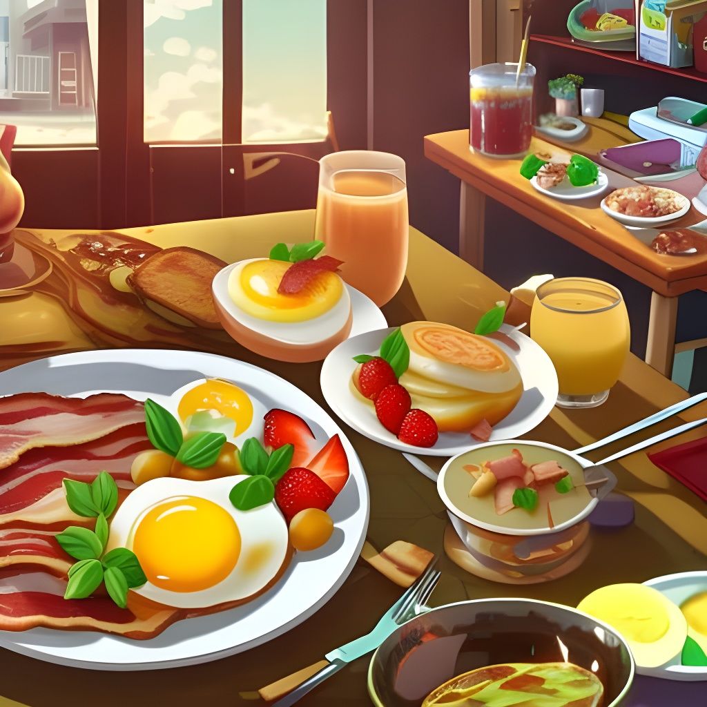Breakfast - AI Generated Artwork - NightCafe Creator