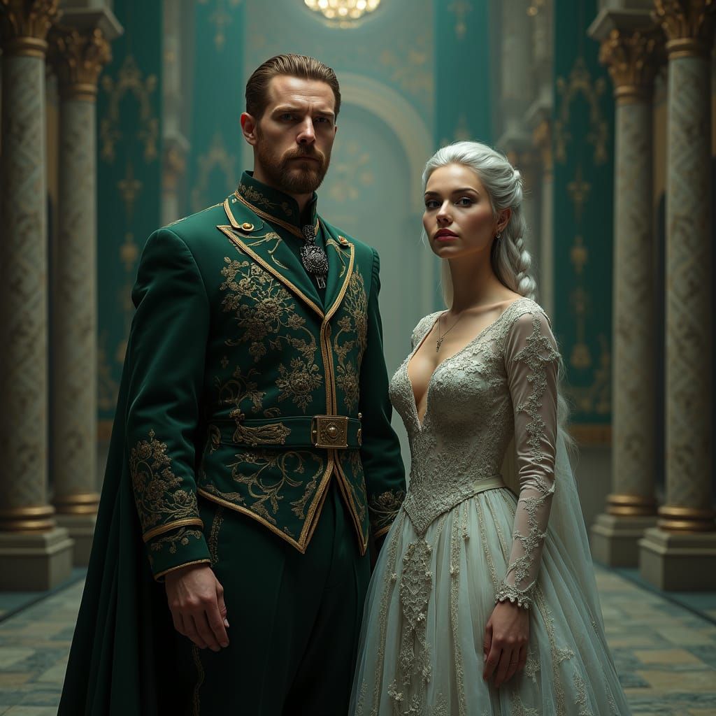 Zitane and Kaziya version 1 - Elegantly Attired Noble Couple...