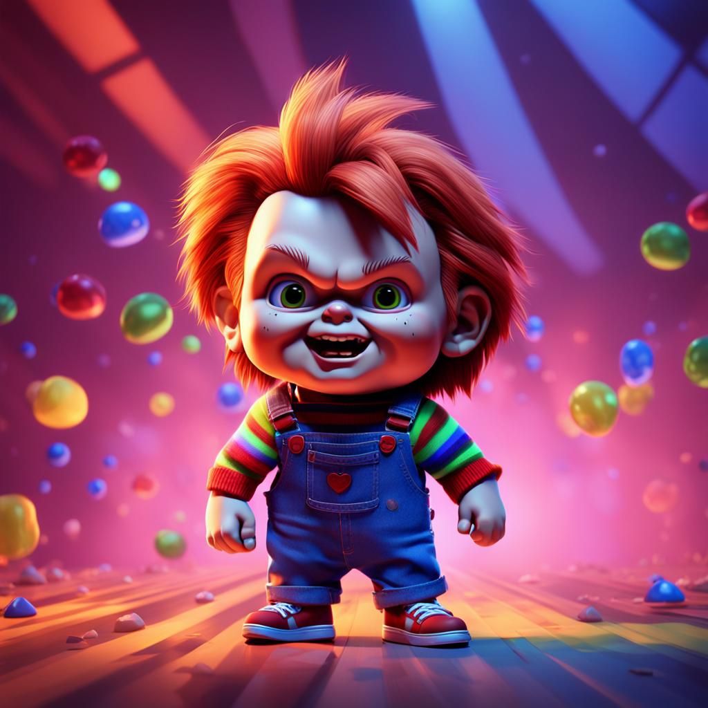Cute Cartoon Chucky - AI Generated Artwork - NightCafe Creator