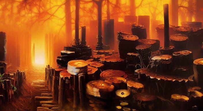 Enjoy the HS Collection: Session art theme: Burn peat after the logs give out.