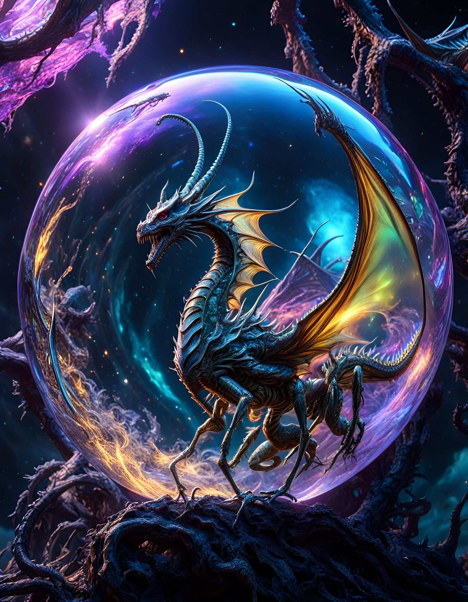 Alien Fairy Dragon - AI Generated Artwork - NightCafe Creator