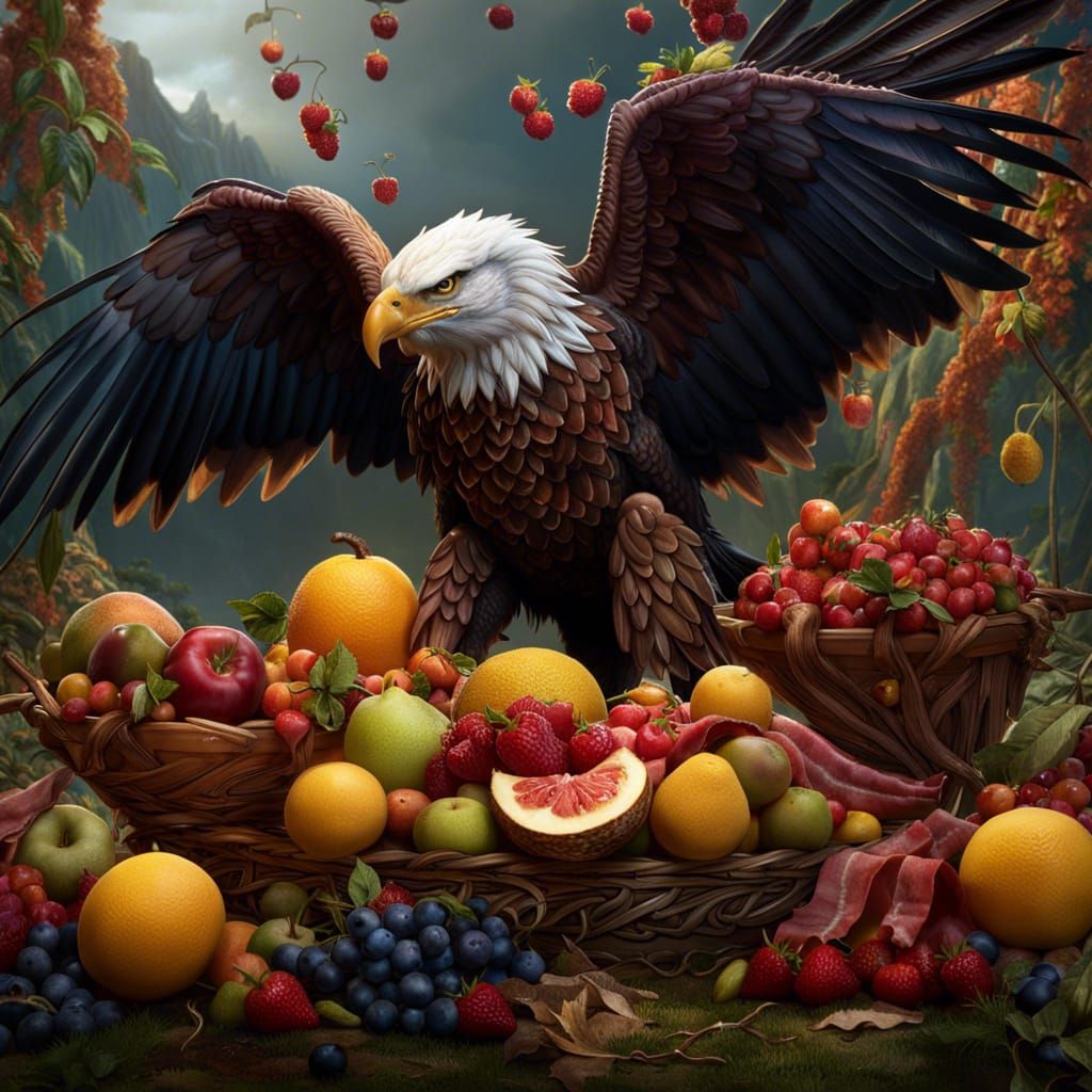 Fruit eagle - AI Generated Artwork - NightCafe Creator