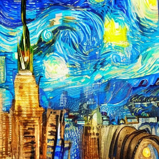 New York Starry Night - AI Generated Artwork - NightCafe Creator