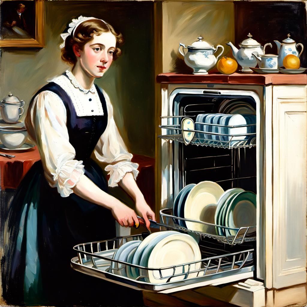 Portrait of Josephine Cochrane, the inventor of the dishwasher - AI ...