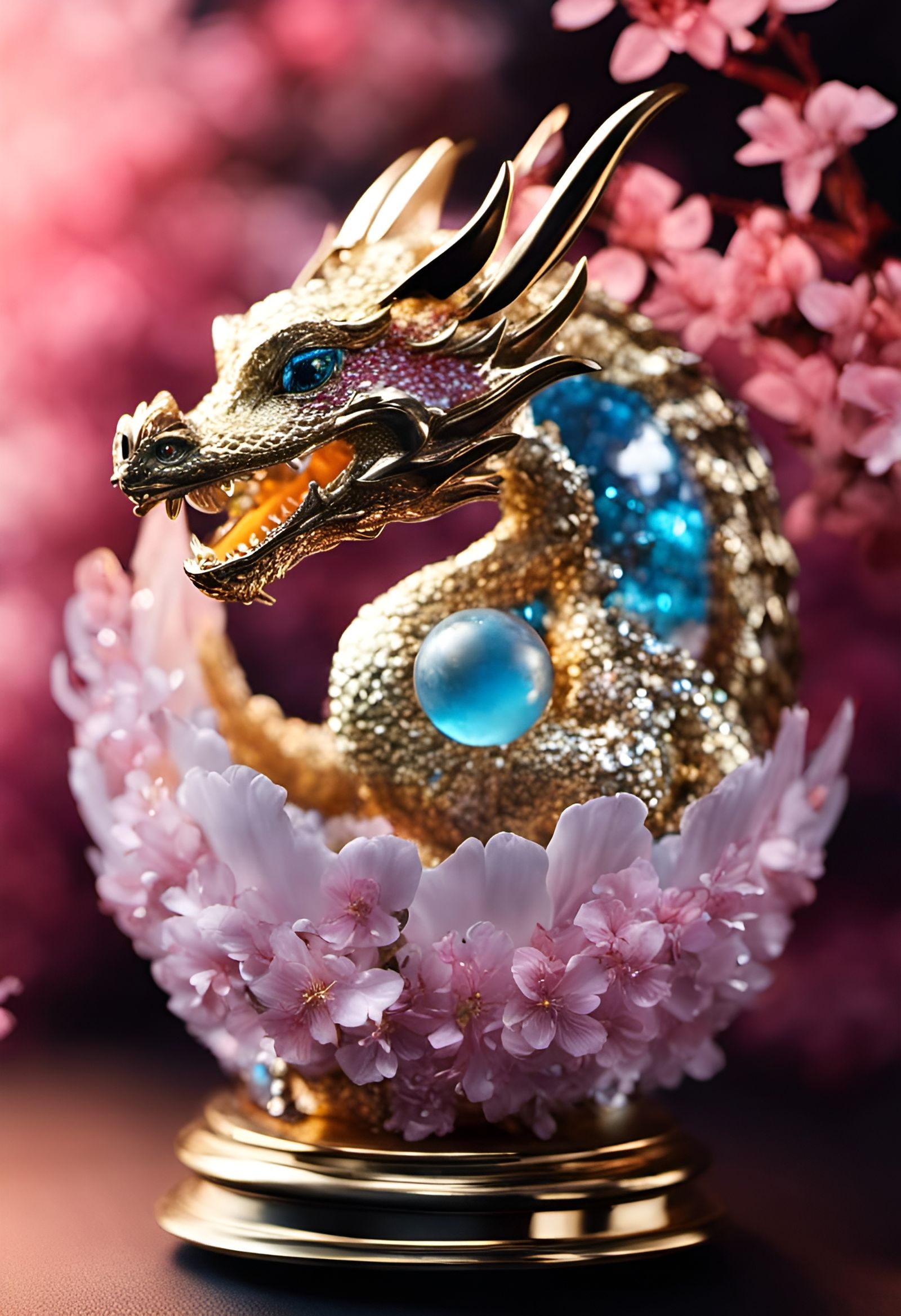 Cherry Blossom 🌸 Dragon - AI Generated Artwork - NightCafe Creator