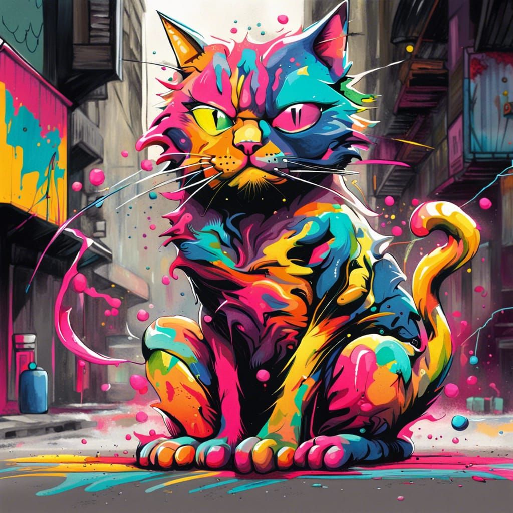RGB Cat - AI Generated Artwork - NightCafe Creator