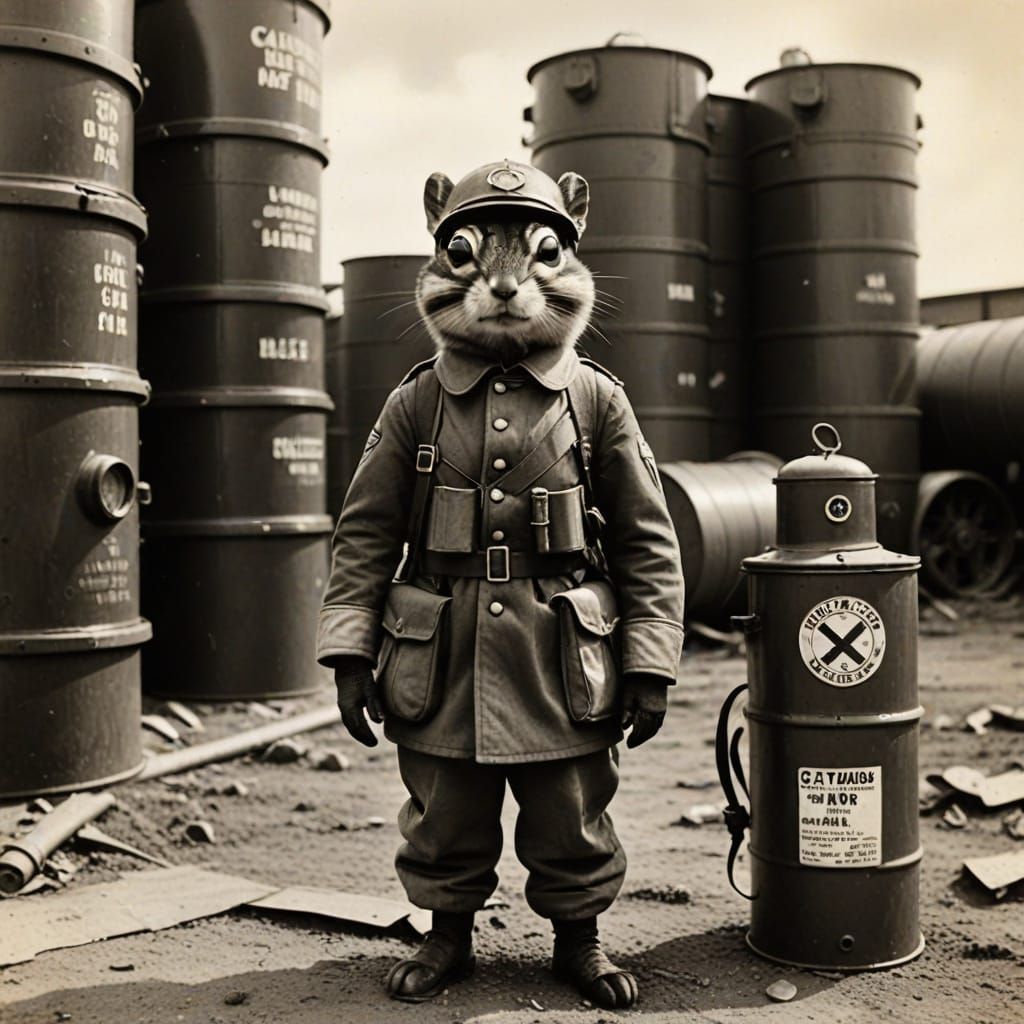 Formula XD-25 'SUPER NIP' - Chipmunk Soldier in WW1 Gear wit...