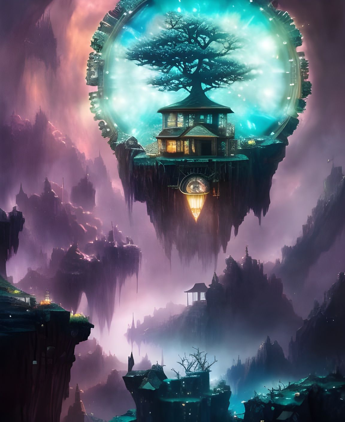 Metroid nebula crystal tree house - AI Generated Artwork - NightCafe ...