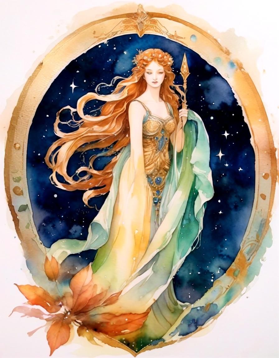 Virgo the maiden, Astrological Goddess - AI Generated Artwork ...