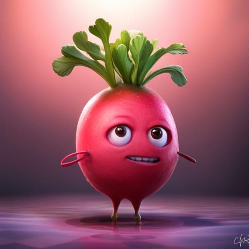 Radish Monster was unsure of herself : r/nightcafe