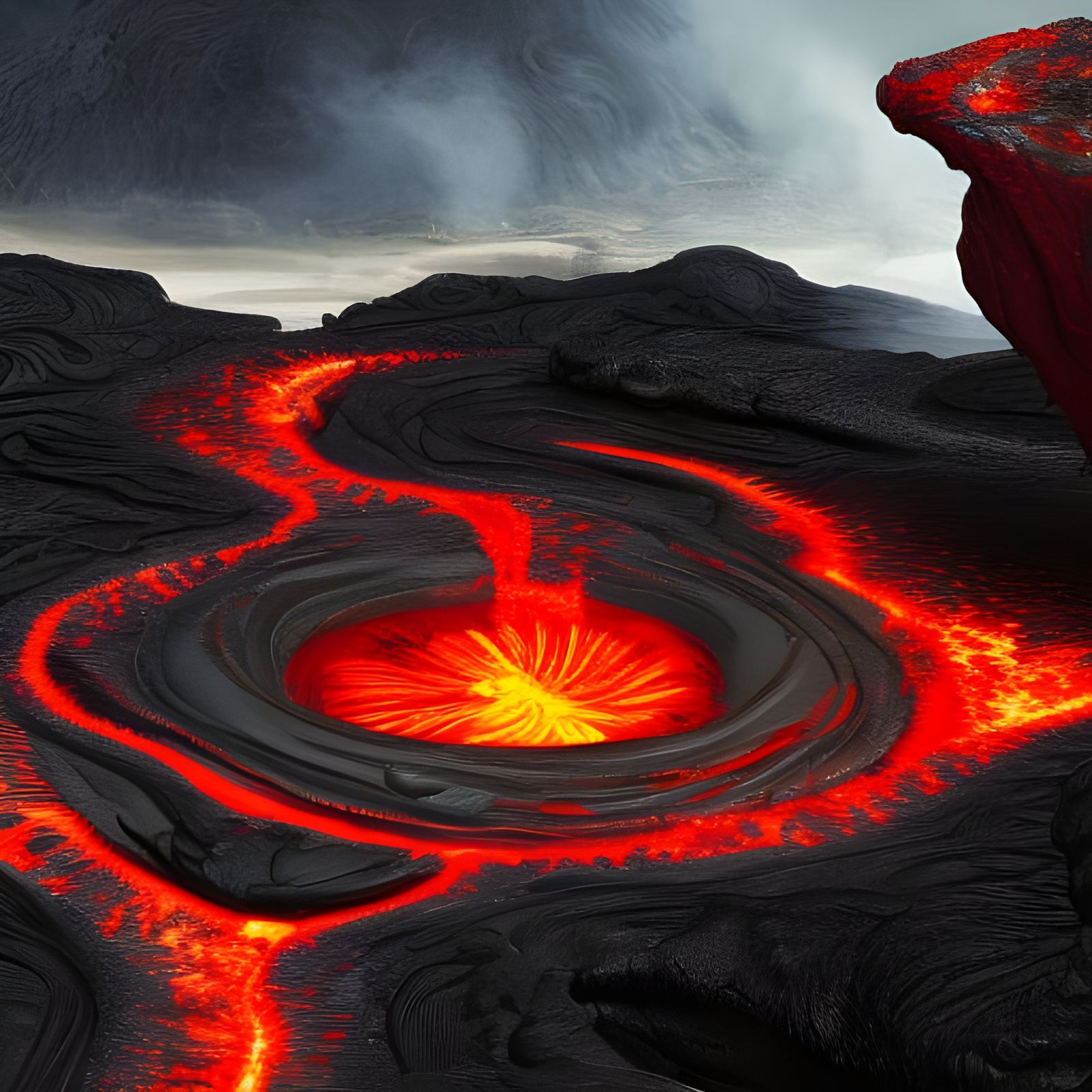 Lava Spout - AI Generated Artwork - NightCafe Creator