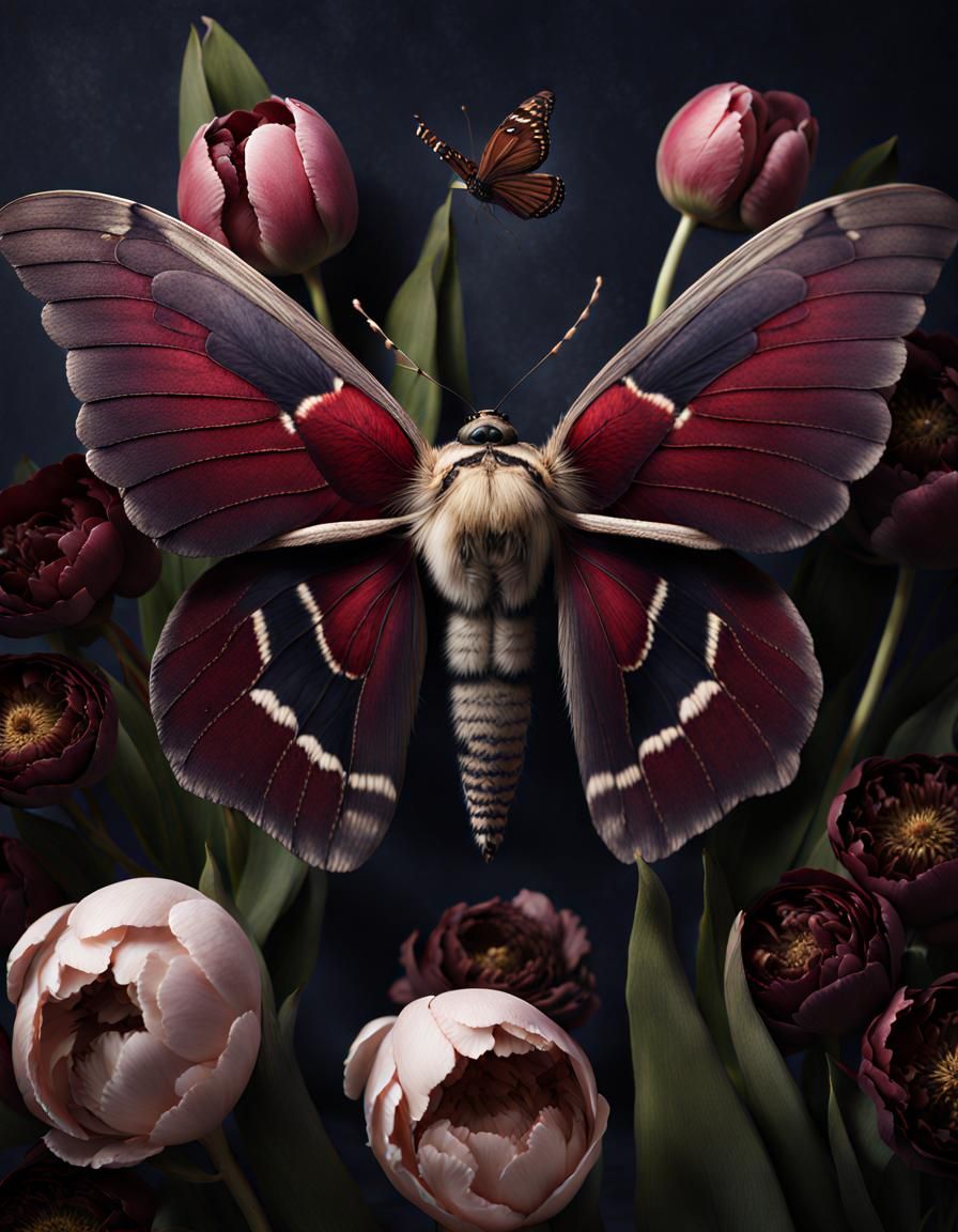 Dark Forestcore- Moth - AI Generated Artwork - NightCafe Creator