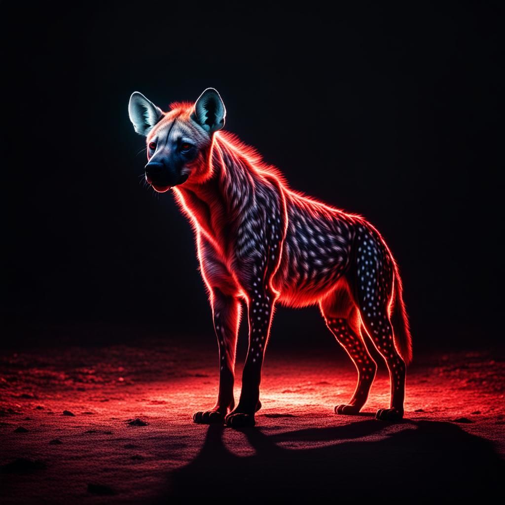hyena of Light Red - AI Generated Artwork - NightCafe Creator