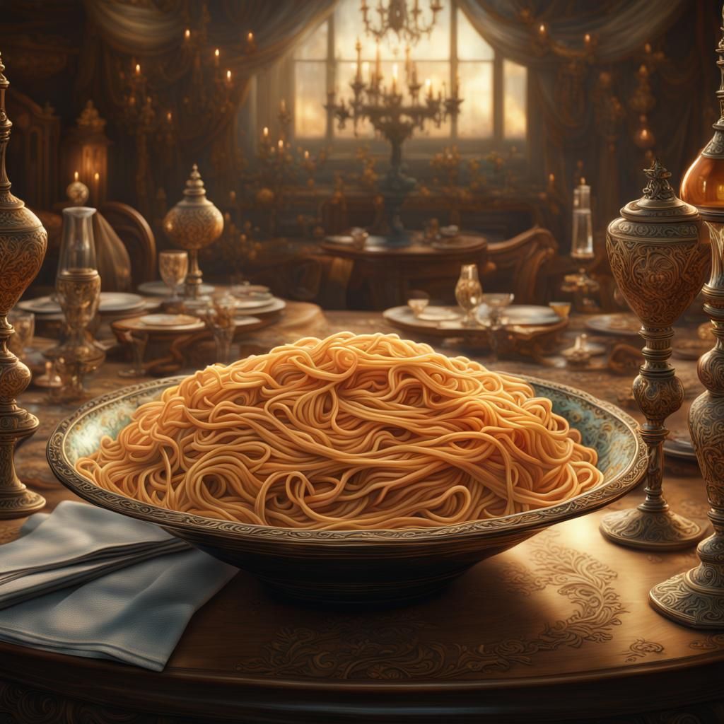 Decorative Serving Bowl Famous Spaghetti - AI Generated Artwork ...