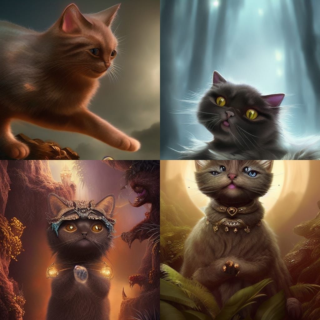 a mystal cat creature with magic powers with his cuteness - AI ...