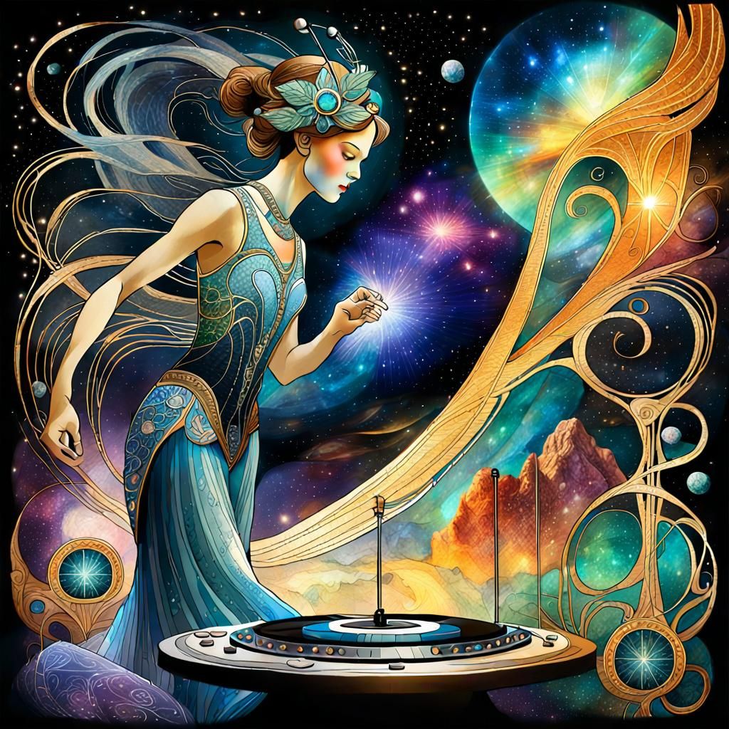 "portrait :: COSMIC DJ :: galactic rave :: SPECTRAL :: vitrail :: Susan ...